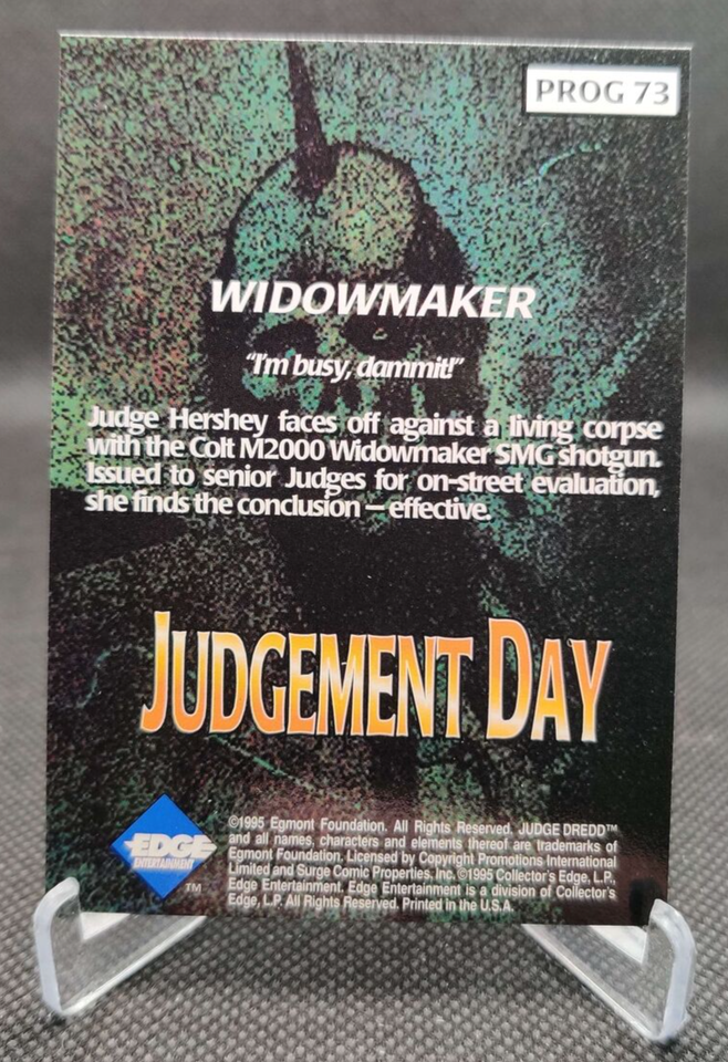 1995 Collectors Edge Judge Dredd The Epics #73 Widowmaker trading card ...