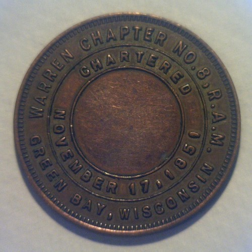 Warren Chapter No 8 Masonic Penny Token Green Bay Wisconsin | eBay
