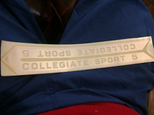 NOS Schwinn Collegiate 5 decal | eBay