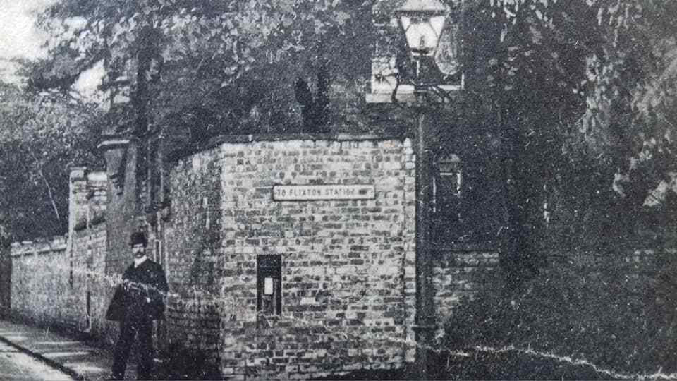 Antique postcard,Moorside Road,Station,Flixton,Trafford,Manchester ...