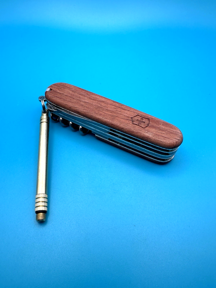 Brass EDC Awl Keychain Tool Compatible Accessory for Victorinox Swiss ...