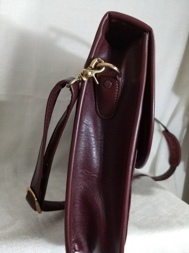 Vtg BUSINESS CLASS Enbossed Leather Briefcase Professional Pristine ...