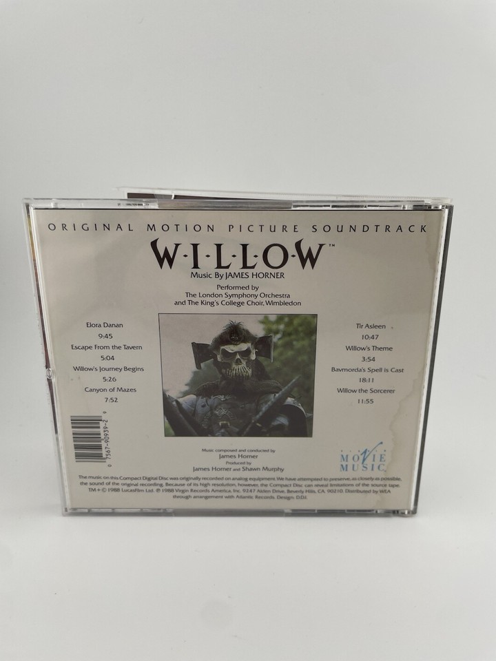 Willow Original Motion Picture Soundtrack James Horner CD 77778606628 ...