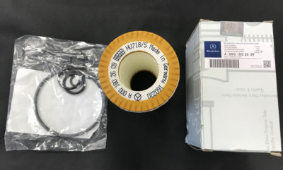 Mercedes Benz A 0001802609 original genuine OIL FILTER cartridge with o ...