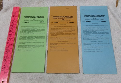 ** Vintage - 1993 - PA "AGENT - Dealer" - Game Commission HUNTING ...