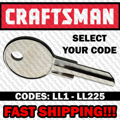 Craftsman Toolbox Key Cut to Your Code LL1 - LL225 | eBay