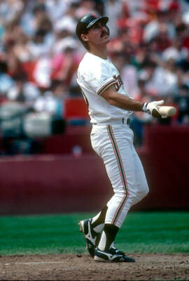 Phil Garner San Francisco Giants bats in an MLB game circ- Baseball ...