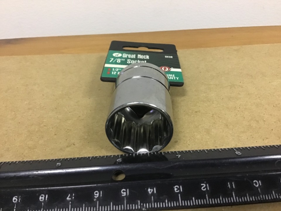 New 7/8” , 1/2” Drive Great Neck Socket, 12 Point, SK38 | eBay