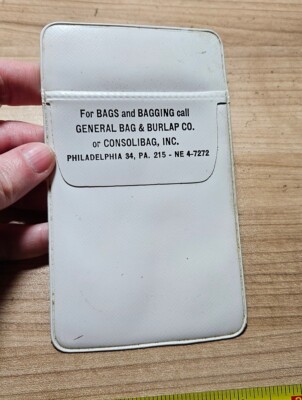 Vtg General Bag & Burlap Co Consolibag Philadelphia Advertising Pocket ...