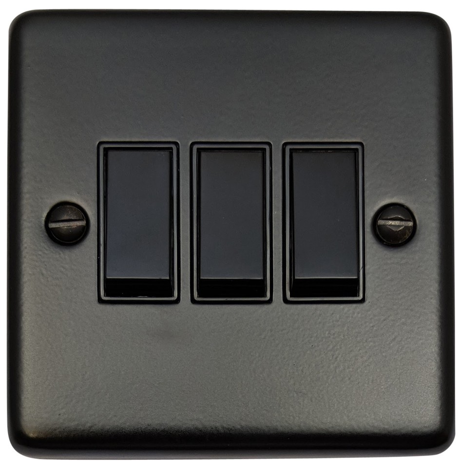 Matt Black CFB Light Switches, Plug Sockets, Dimmers, Cooker, Fuse, BT ...