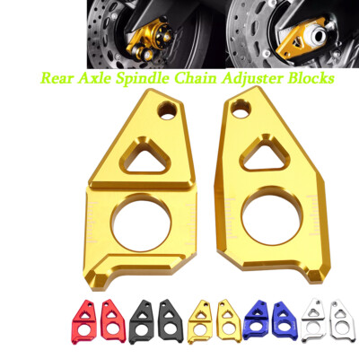CNC Rear Axle Spindle Chain Adjuster Blocks For Yamaha YZF R1 FZ8 FZ1 ...
