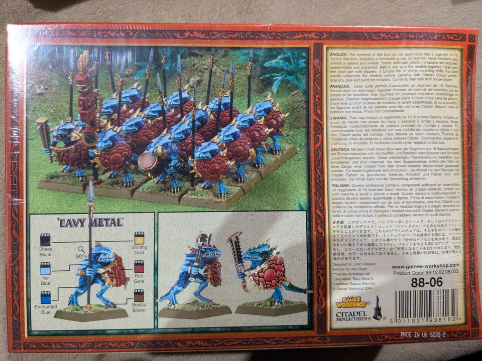 Warhammer Fantasy Lizardmen Saurus Warriors - New Sealed OOP | eBay