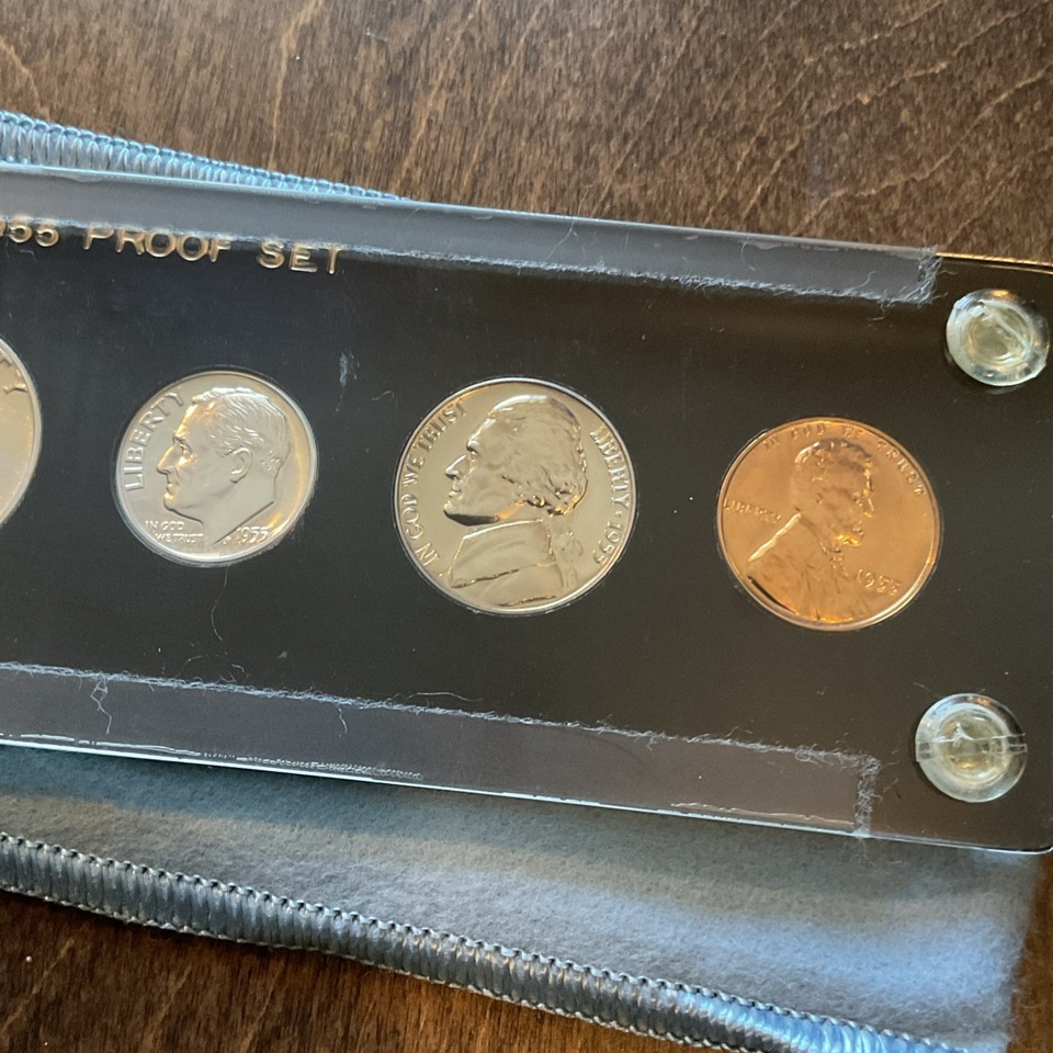 1955 US PROOF SET IN ORIGINAL MINT ISSUED HARD PLASTIC CONTAINER | eBay