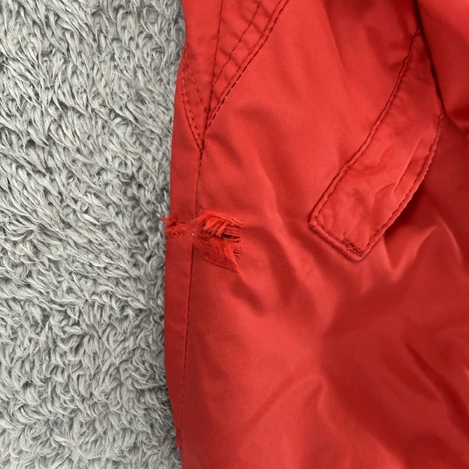 VTG Patagonia Shelled Synchilla Puffer Jacket XL Red USA *Damage ...