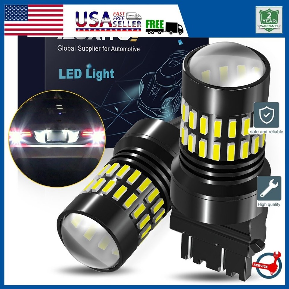 AUXITO 3157 3157NA White Super LED Light Lamps Fit Back up/ Turn Signal ...