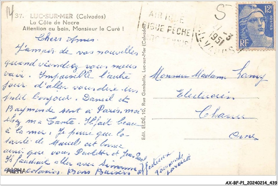AX-BFP1-0220-14 - LUC-SUR-MER - La côte de Nacre - Attentionau bain Mr ...
