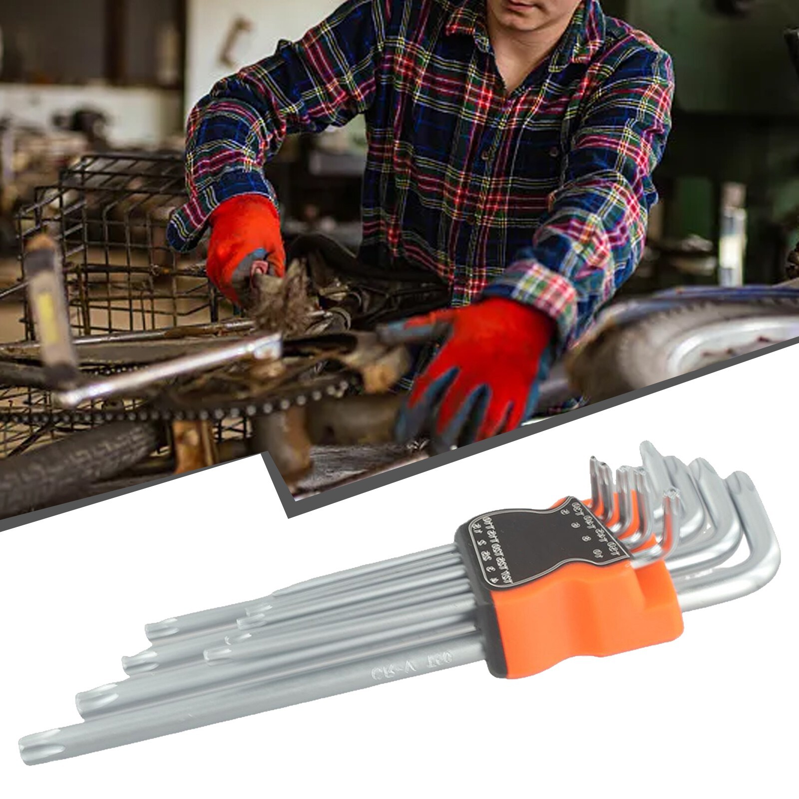 9 Piece Double End Screwdriver Hex Wrench Set with 9 Different Torx Key ...