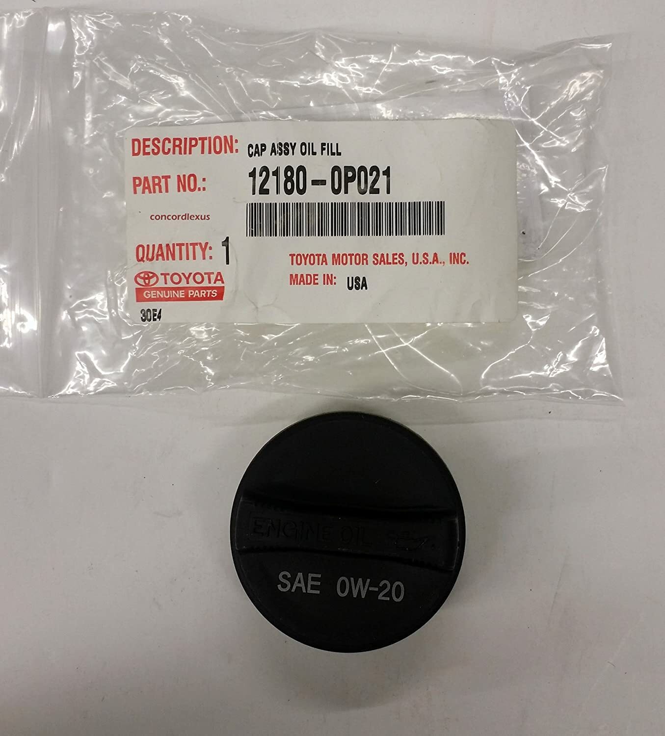 Toyota OEM Engine Oil Filler Cap 12180-0P021 Factory Various Models ...