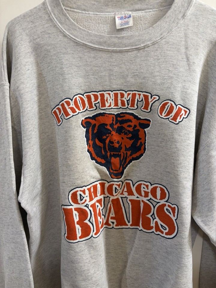 Vintage Property Of Chicago Bears NFL Sweatshirt Trench Men’s XL 90s | eBay