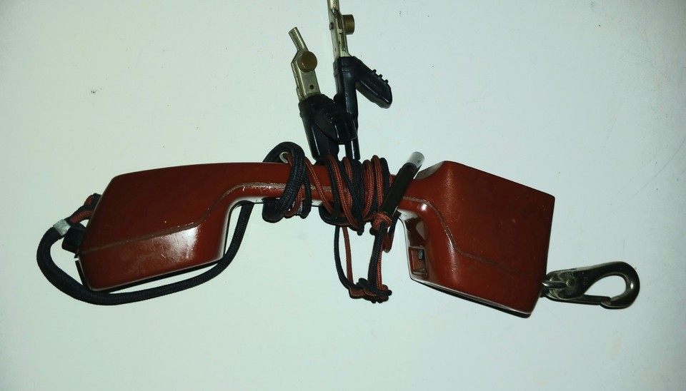 VINTAGE RED WALKER TELEPHONE BUTTSET LINEMAN PHONE LINE TESTER ...