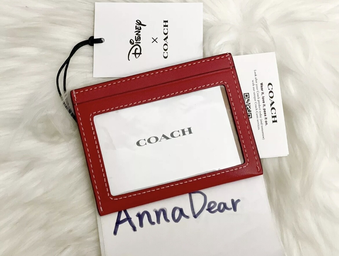 NWT Coach CM209 Disney X Coach Slim Id Card Case With Winter Motif | eBay