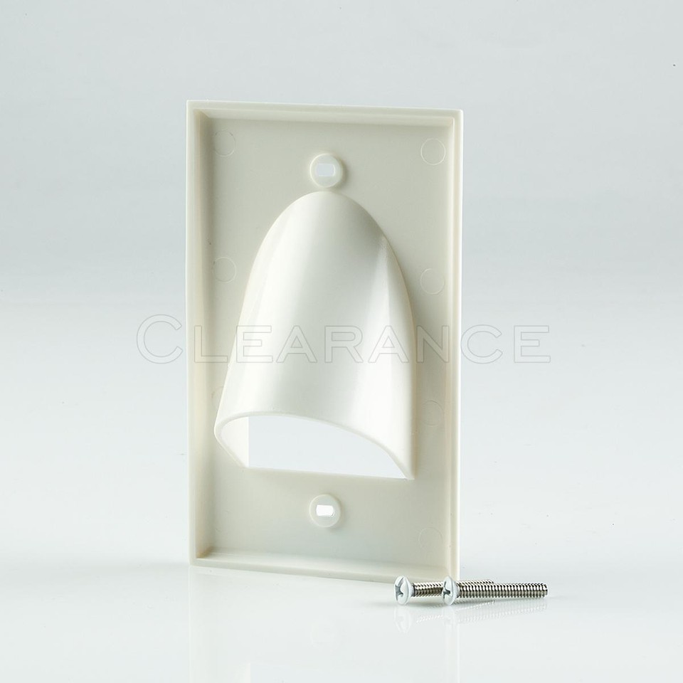 Single Gang Bulk Cable Wall Plate White SLOT INSIDE WALL 1 pcs Free ...