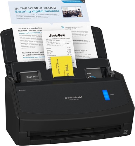 ScanSnap iX1400 Black A4 Scanner - 40ppm, Duplex scanning. (ADF) - (A ...