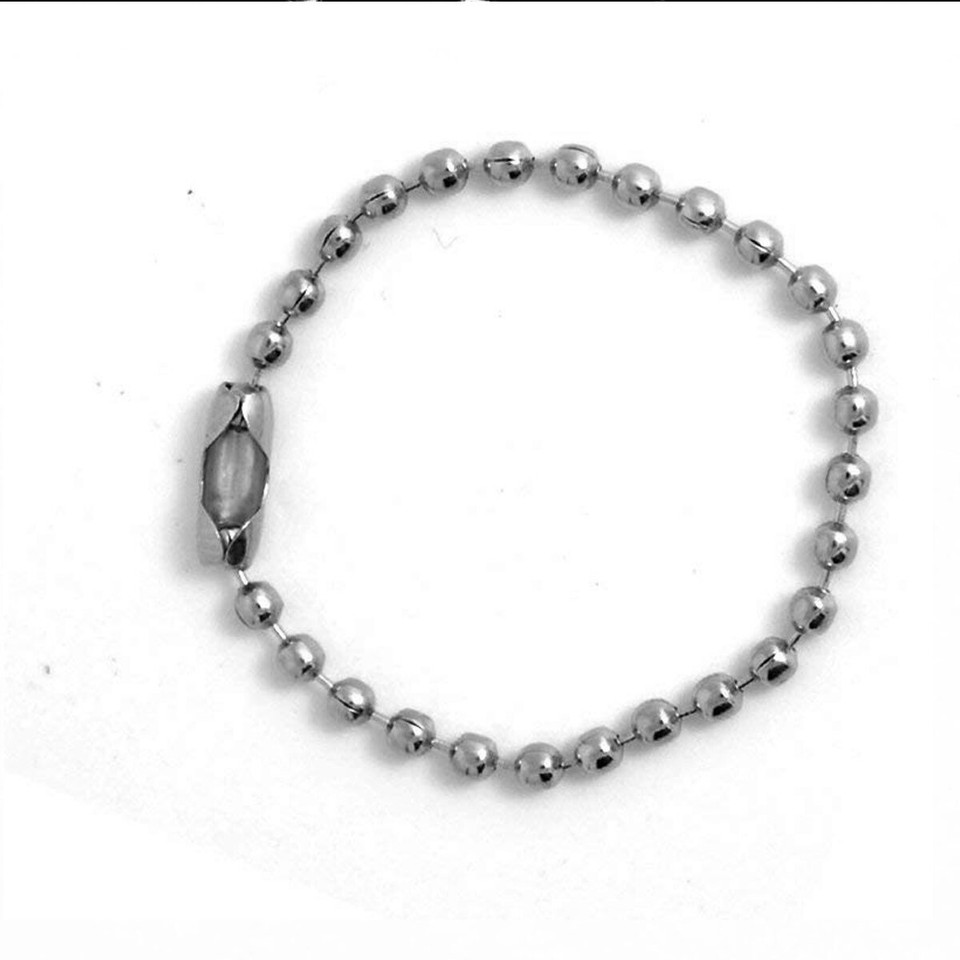 100pcs 10/15/20cm Metal Ball Beaded Chain With Connector Clasp Tag Key ...