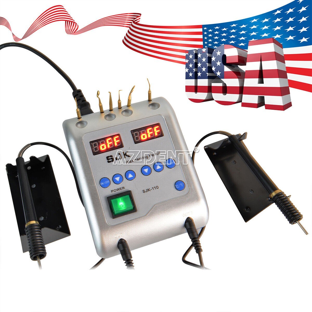 US Dental Lab Digital Electric Wax Heater Carving Pen 2 pencils 6 tips ...