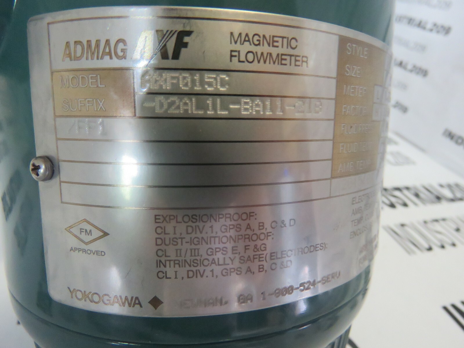 YOKOGAWA ADMAG AXF MAGNETIC FLOWMETER AXF015C NEW IN BOX | eBay