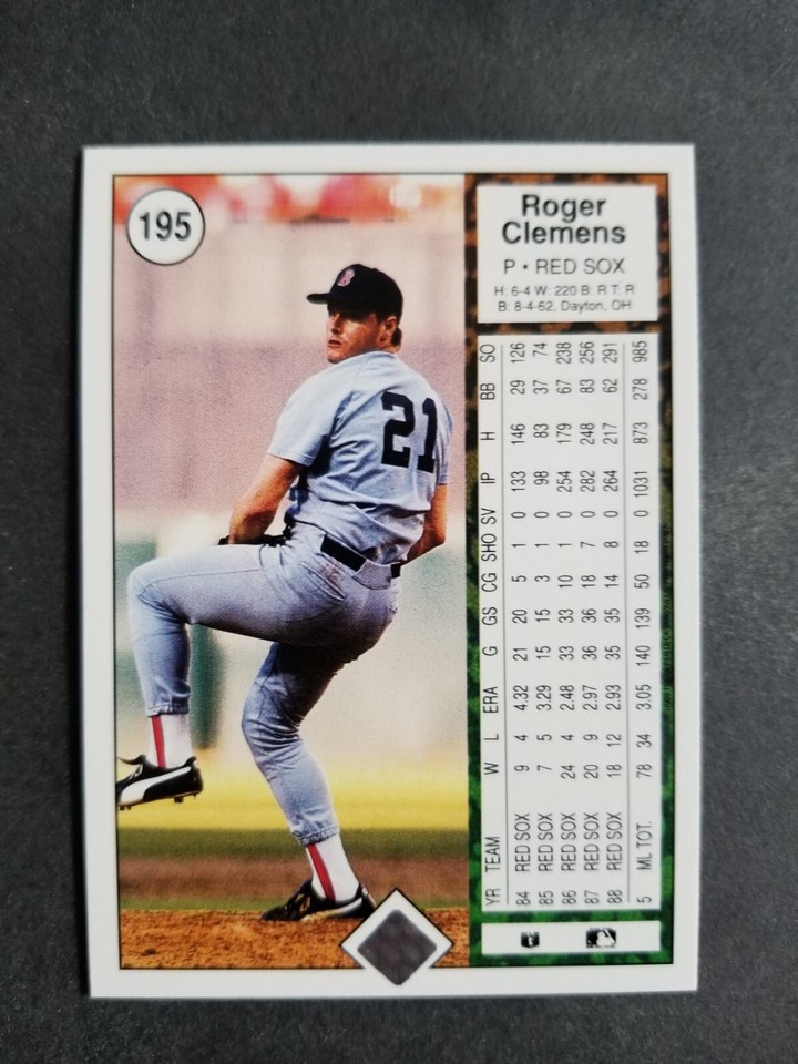 1989 Upper Deck ROGER CLEMENS card # 195 [C11] | eBay