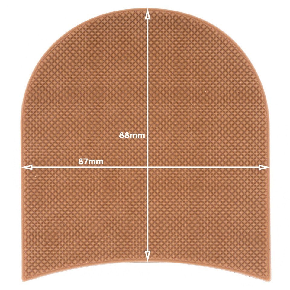 Brown 8.7cm x 8.8cm Rubber Shoe Boot Heel Cap Sole Plate Repair Set ...