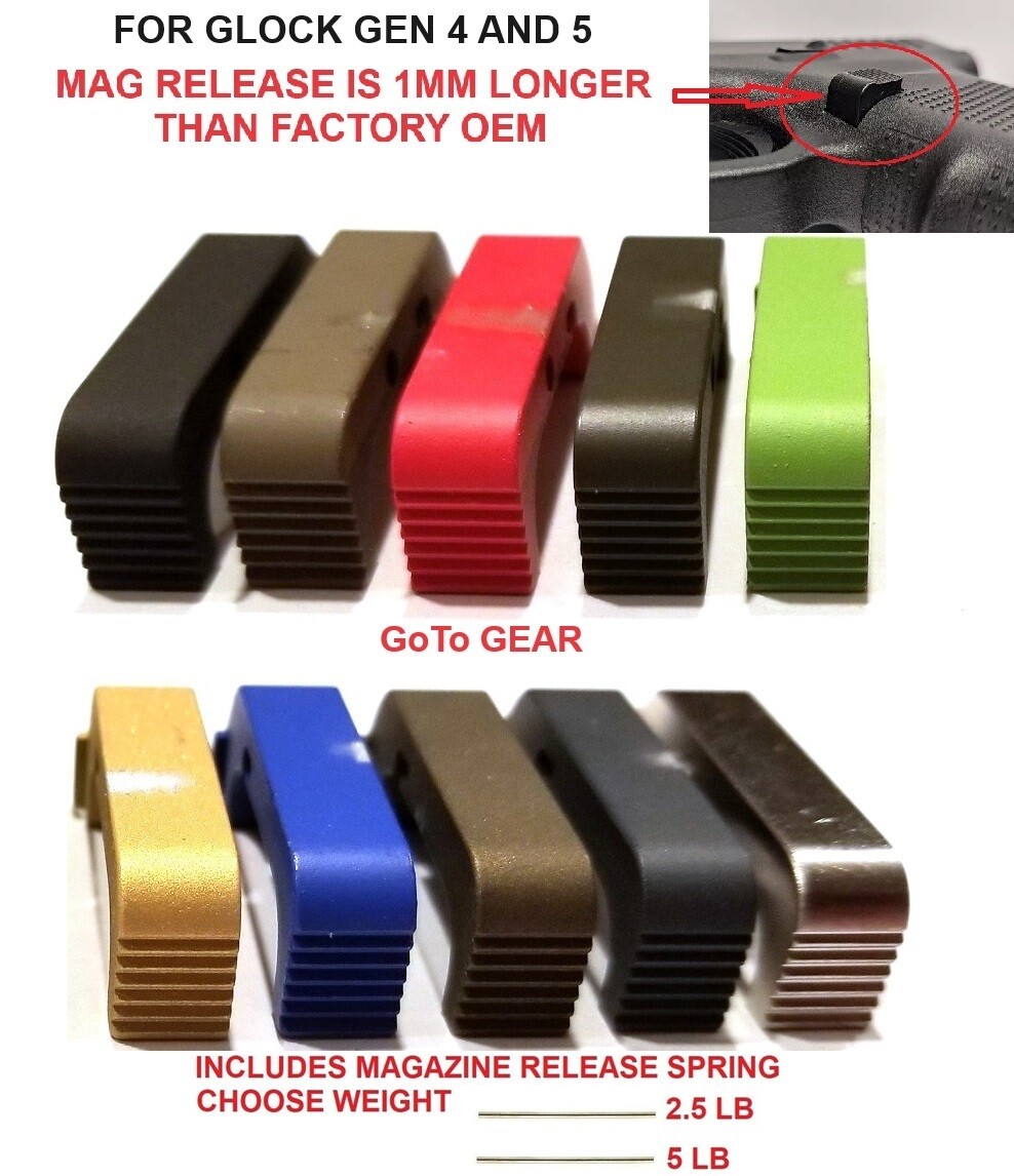 Polymer Extended Magazine Release For Glock Gen 4 and 5 With Mag Catch ...