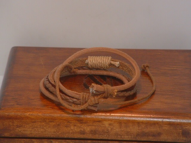 New Leather Brown 3 Layer String Tie Fashion Bracelet | eBay