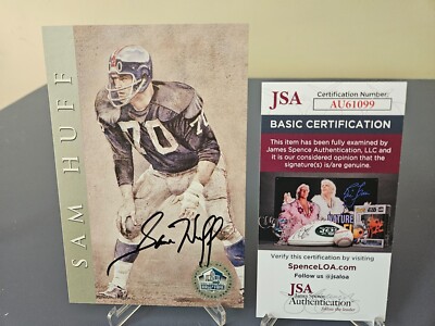 SAM HUFF Signed Platinum #/2,500 1998 Signature Series Post Card - JSA ...