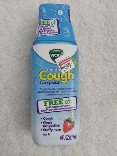 Vicks Children’s Cough Congestion 6 FL Oz Exp 2021 for sale online | eBay