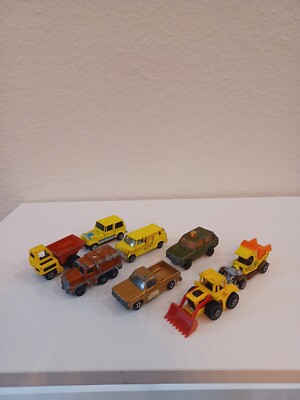 Lot Of 8 70s Vintage Ertl Lesney Matchbox Trucks, Vans, Rolomatics ...