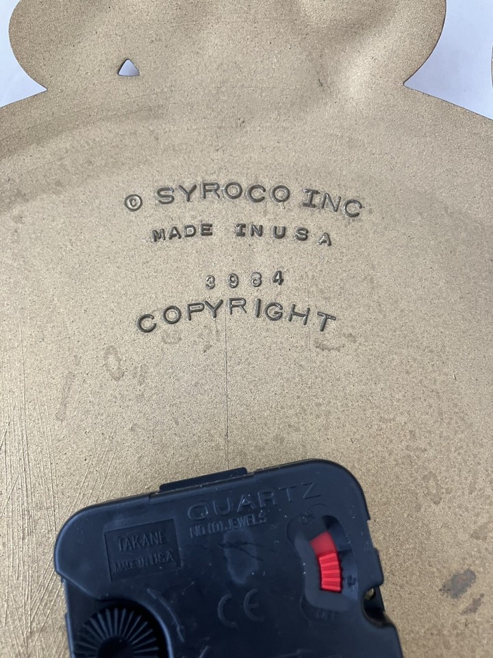 Vintage 1964 SYROCO Mid Century Ornate Hollywood Regency Quartz Wall ...