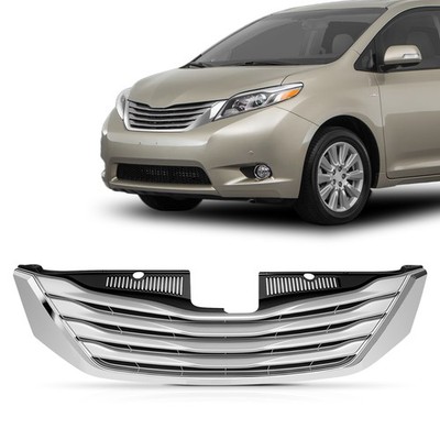 Front Grille Plastic All Chrome For 11-14 Toyota Sienna TO1200333 ...