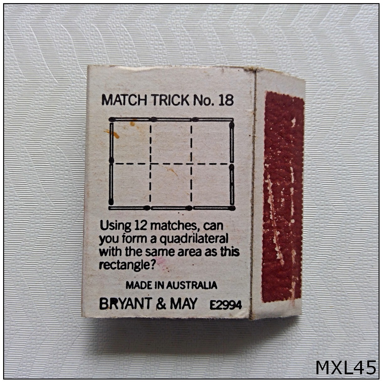 Redheads Match Trick No. 18 Matchbox Label (MXL45) | eBay Australia