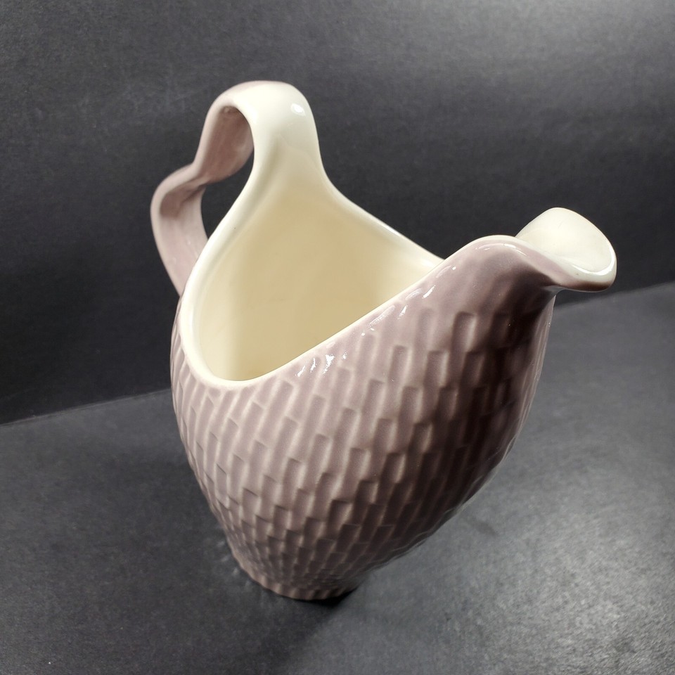 Vintage MCM RED WING POTTERY Capistrano Lavender Basketweave Creamer ...