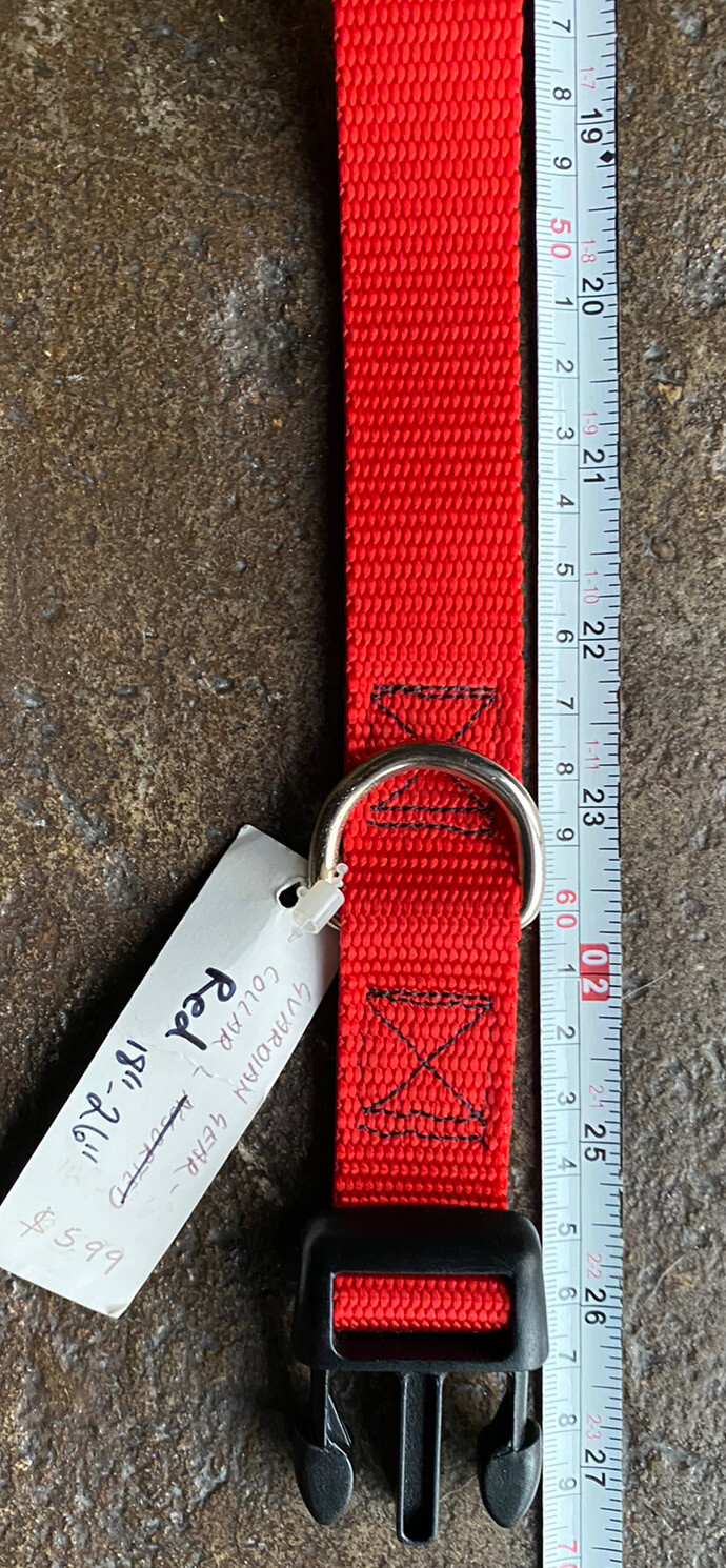 New GUARDIAN GEAR NYLON Dog COLLAR RED 1" ADJUSTABLE 18"-26" | eBay