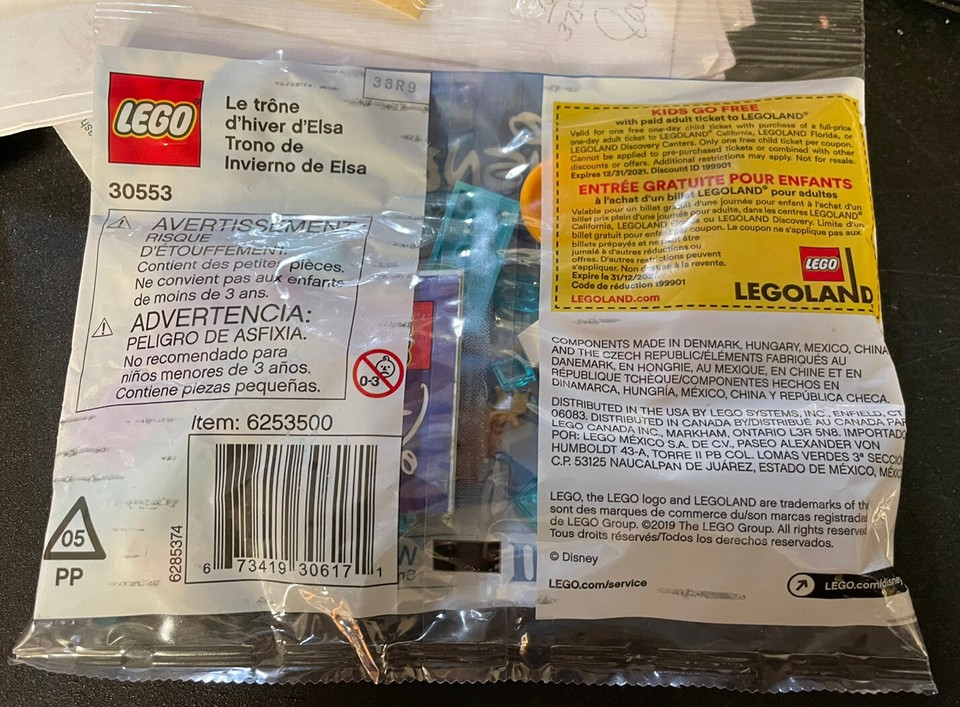 Lego 30553 Disney Frozen 2 Elsa's Winter Throne Polybag 30553 New ...