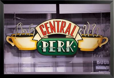 FRAMED Friends - Central Perk Window Logo 34x22.25 TV Show Art Print ...
