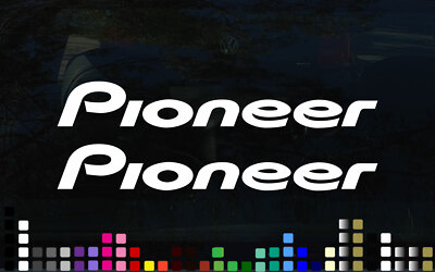 2x PIoneer Stickers Decals Audio Car Motorcycle Bike Window Door Wall ...