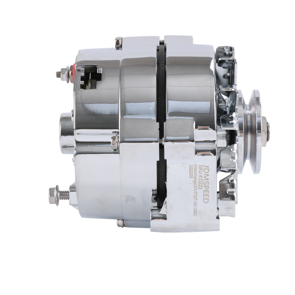 For Chrome BBC SBC Chevy GM Alternator 1 Wire Chevy 327-350-396-427-454 ...