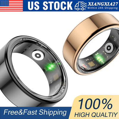 Smart Ring Health Waterproof Finger Rings Monitor Heart Rate Fitness ...