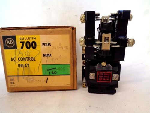 NEW ALLEN BRADLEY 700-B240A A.C. CONTROL RELAY 110/120 V COIL | eBay