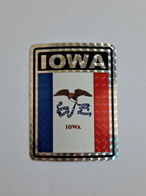 Iowa State Flag Reflective Decal Sticker 3"x4" Inches | eBay
