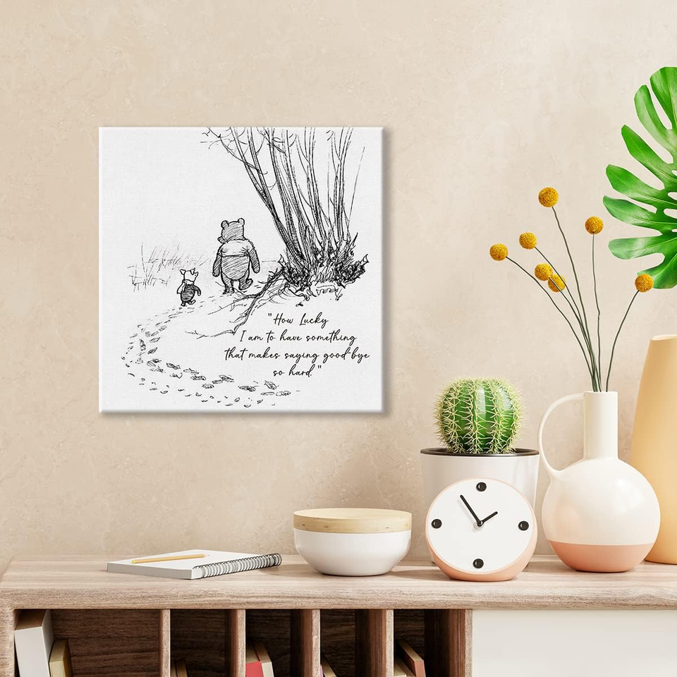 Classic Winnie the Pooh Quote Wall Art Decor How Lucky I am to Have ...